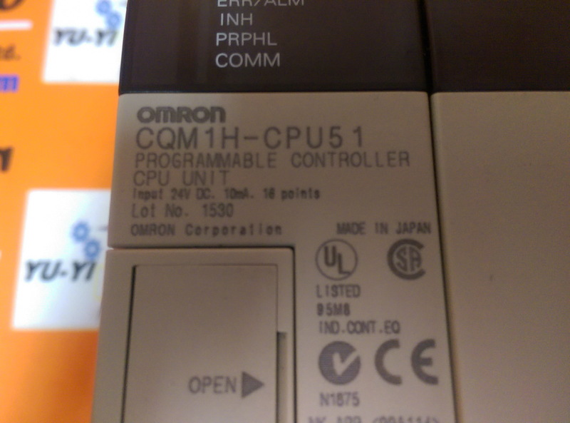 OMRON CQM1H-CPU51 Programmable Controller - PLC DCS SERVO Control MOTOR POWER SUPPLY IPC ROBOT